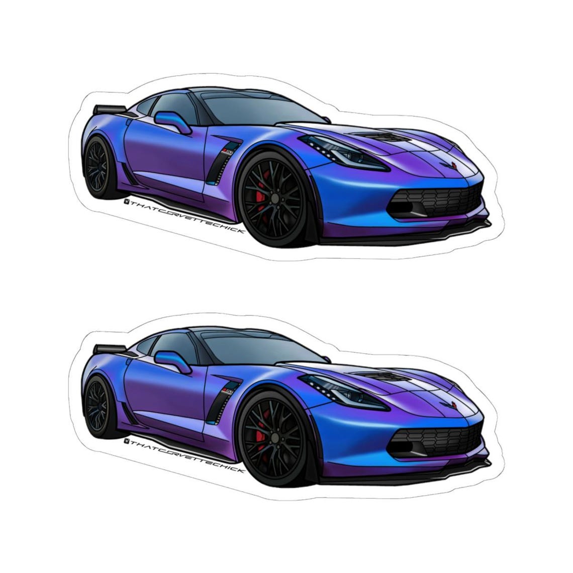 Corvette C7 Sticker, Blurple - Etsy