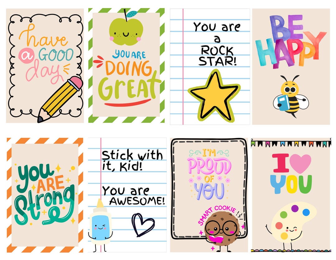 Elementary Lunch Box Notes - Etsy