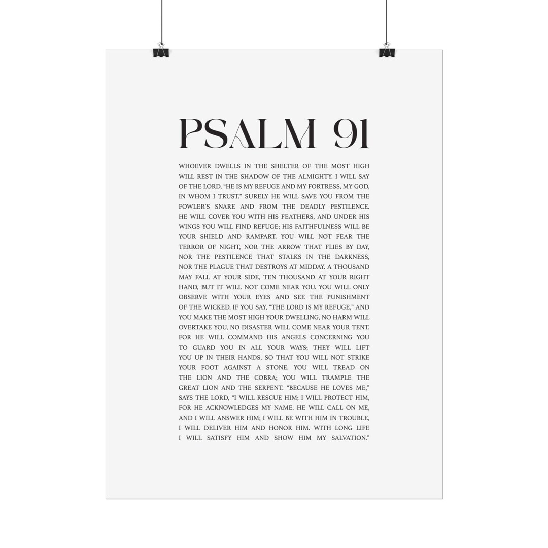 Psalm 91 Bible Verse Wall Art, Christian Wall Art Print, Christian Home ...