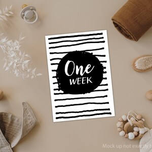 Milestone Cards • Baby Milestone Cards • Black and White • Baby Boy ...