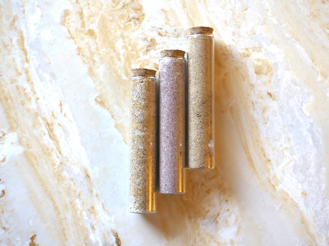 Organic Herbal Bath Salts Three Vial Set Powdered Bath Tea USP Medical ...