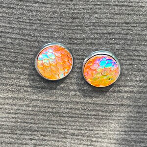Orange Mermaid Scale Dragon Scale Fish Scale Handmade Gift for Her - Etsy