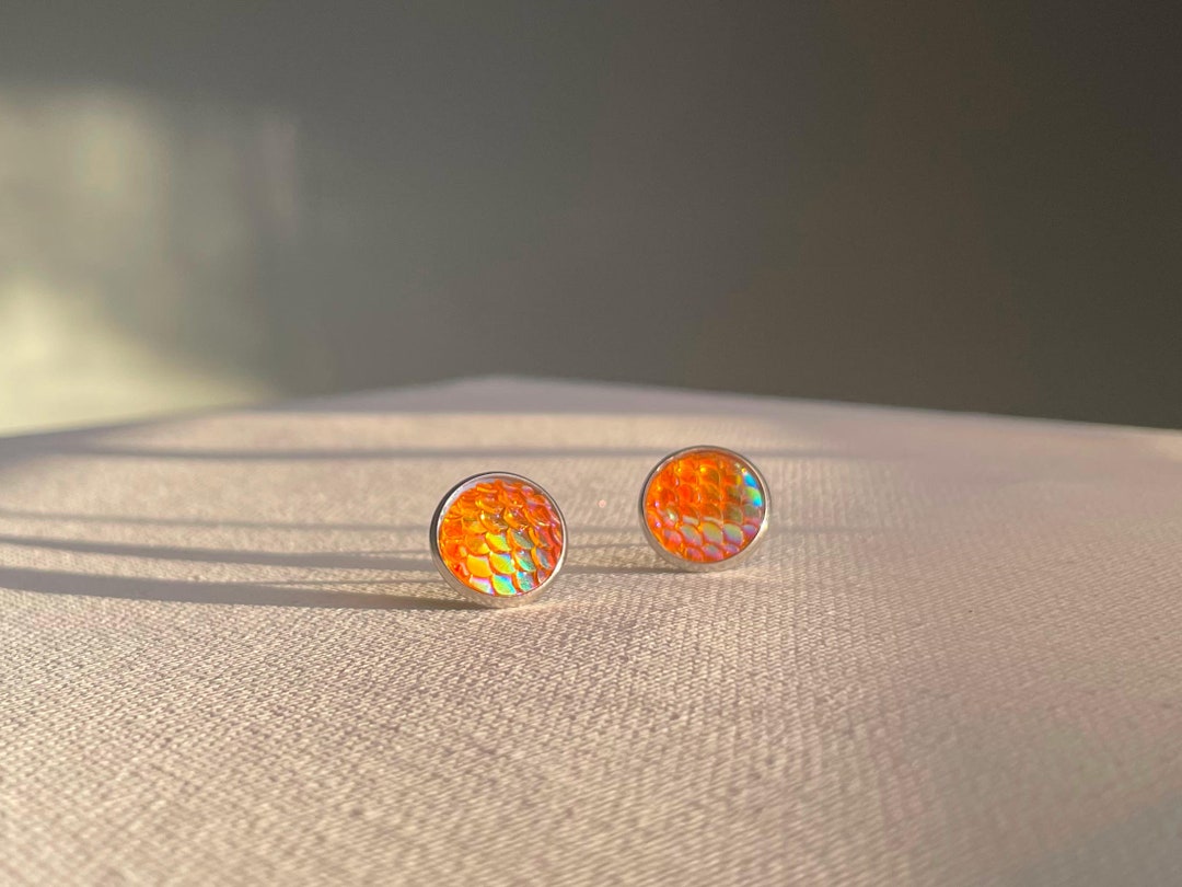 Orange Mermaid Scale Dragon Scale Fish Scale Handmade Gift for Her - Etsy
