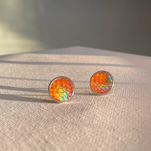 Orange Mermaid Scale Dragon Scale Fish Scale Handmade Gift for Her - Etsy