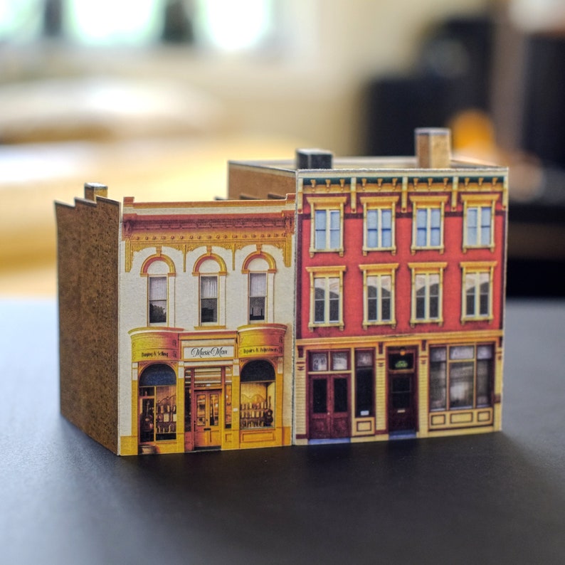 USA Paper House Models PDF – Buildings Set With Coloring Pages - Etsy