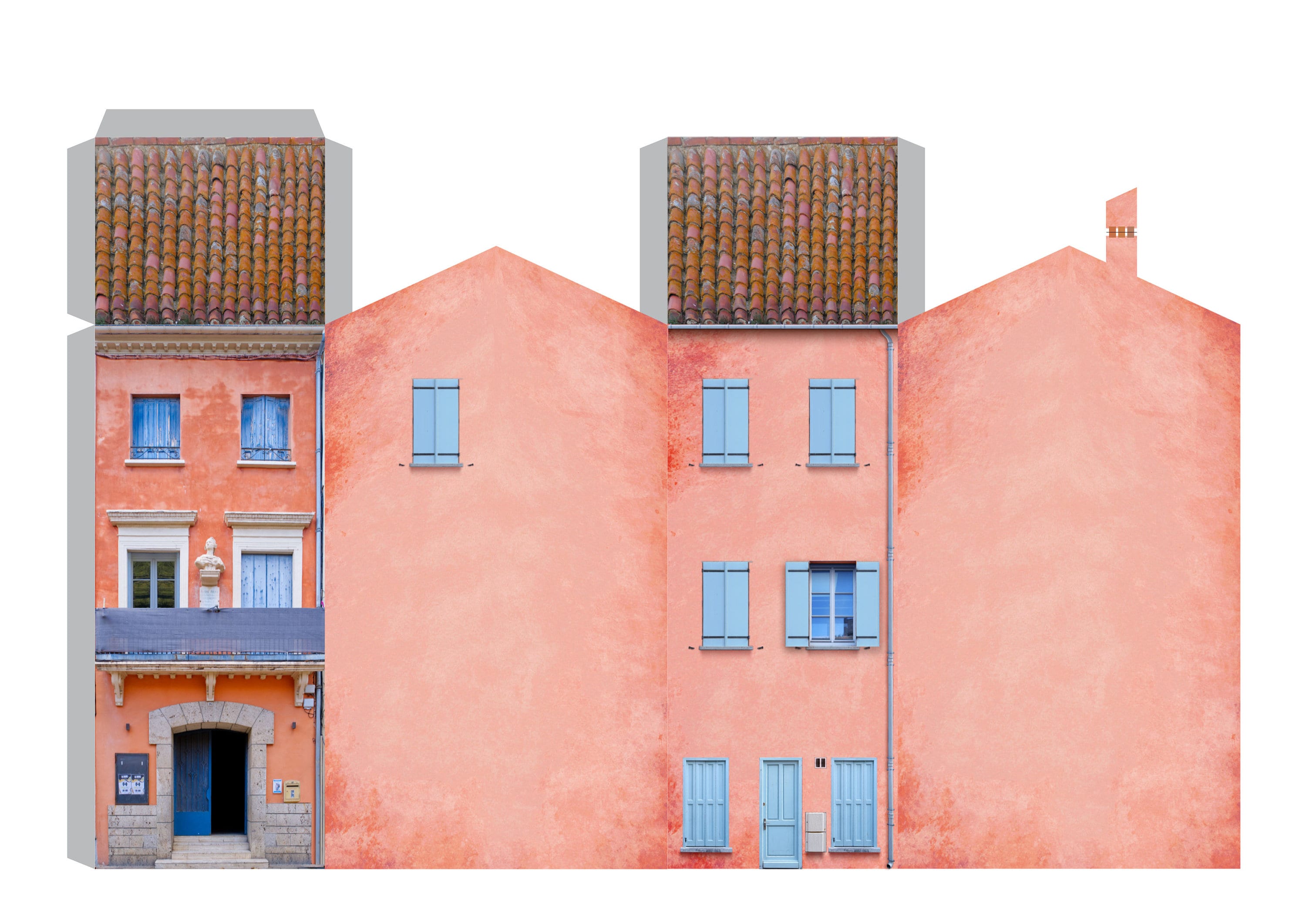 Paper House Miniatures of Famous Mediterranean Sea Village of Collioure ...