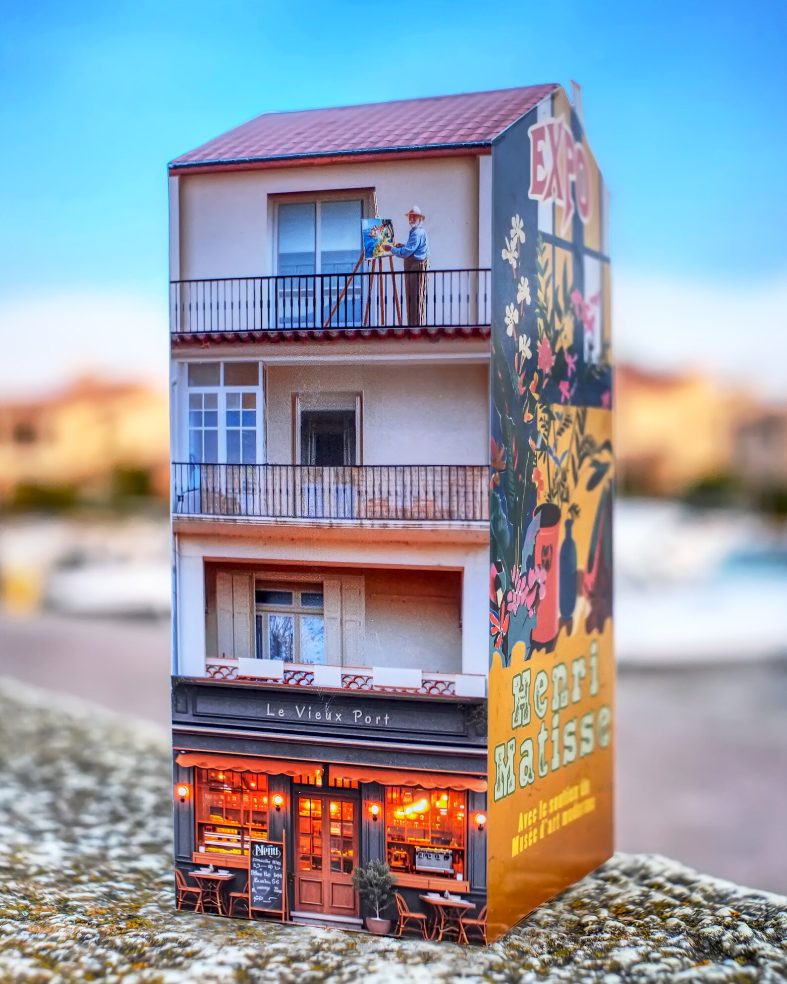 Paper House Miniatures of Famous Mediterranean Sea Village of Collioure ...