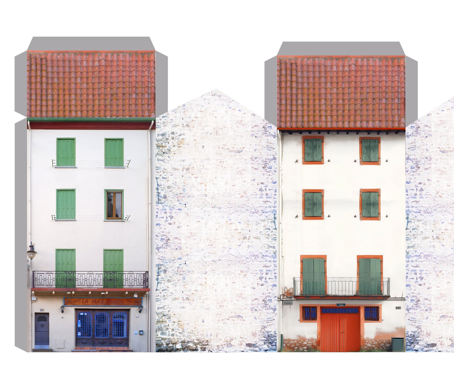 Paper House Miniatures of Famous Mediterranean Sea Village of Collioure ...