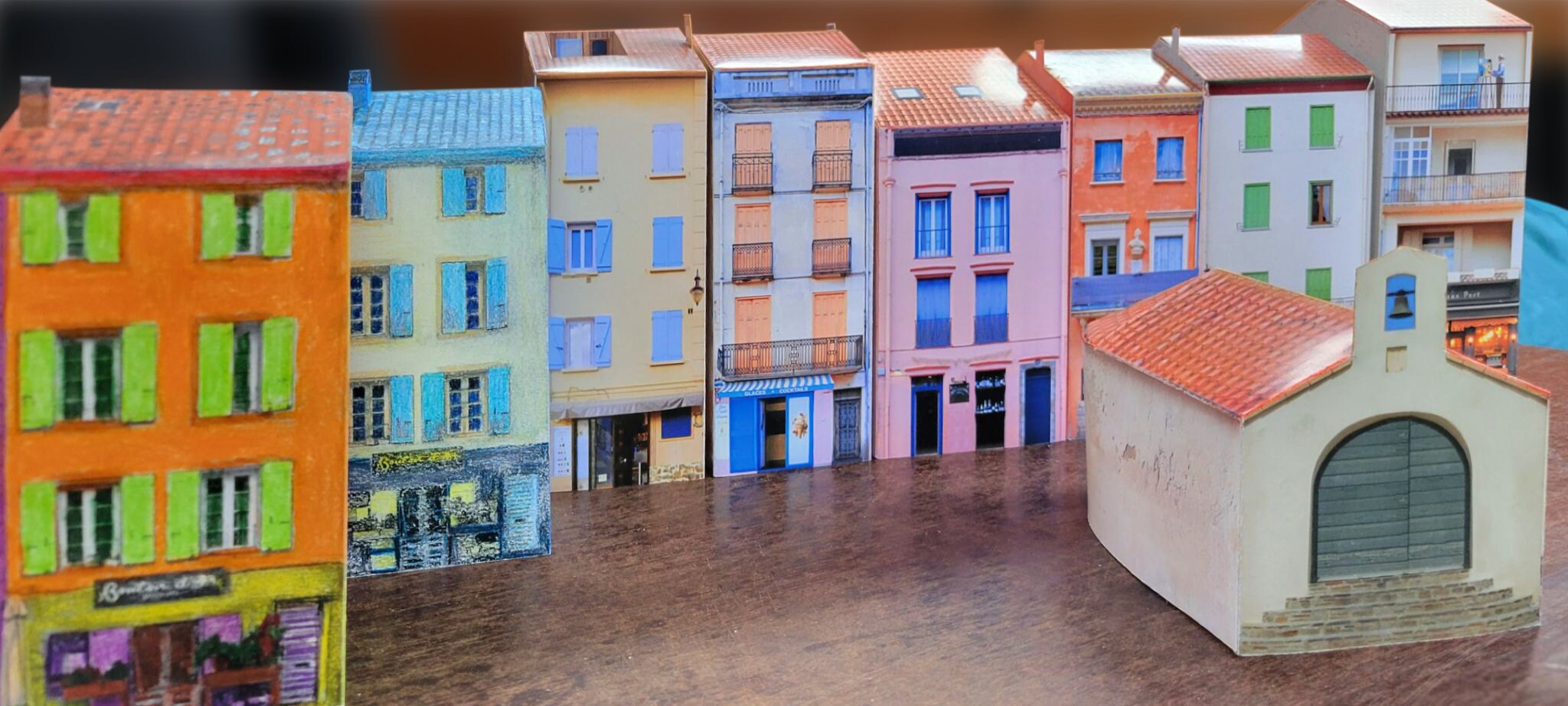 Paper House Miniatures of Famous Mediterranean Sea Village of Collioure ...