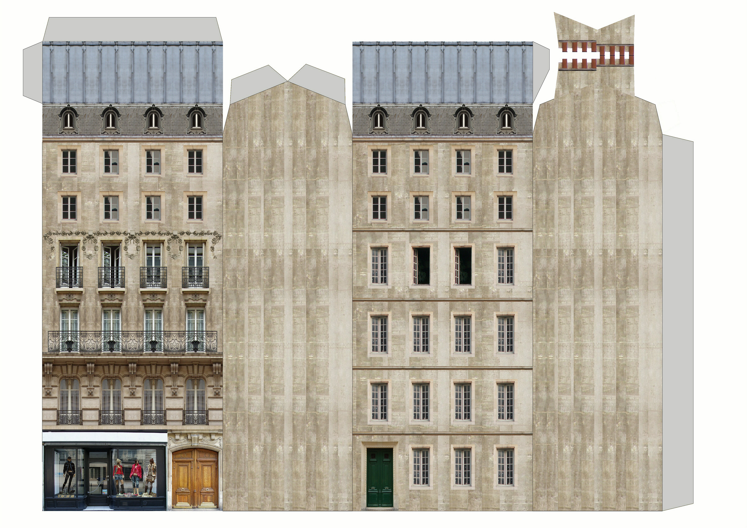 French Castle Paper Model, Paris Architecture, Europe Paper Houses ...