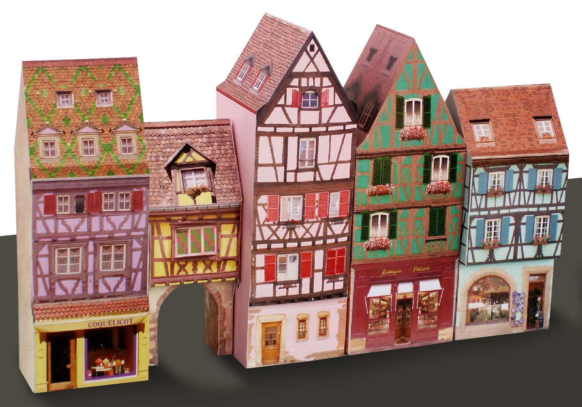 French Castle Paper Model, Paris Architecture, Europe Paper Houses ...