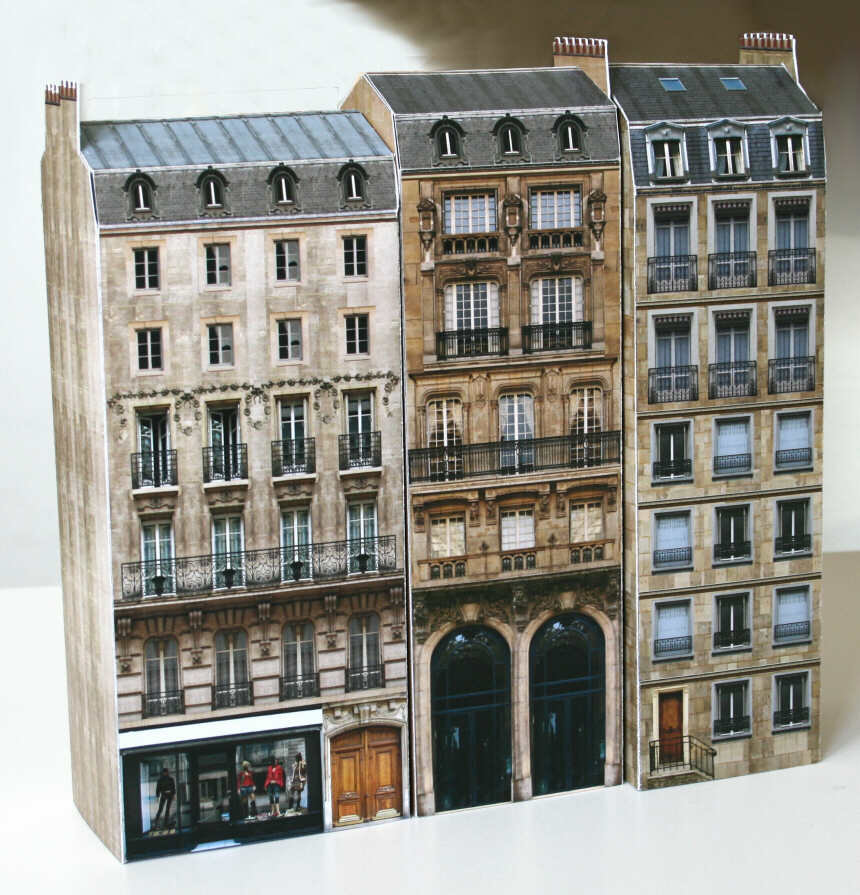 French Castle Paper Model, Paris Architecture, Europe Paper Houses ...