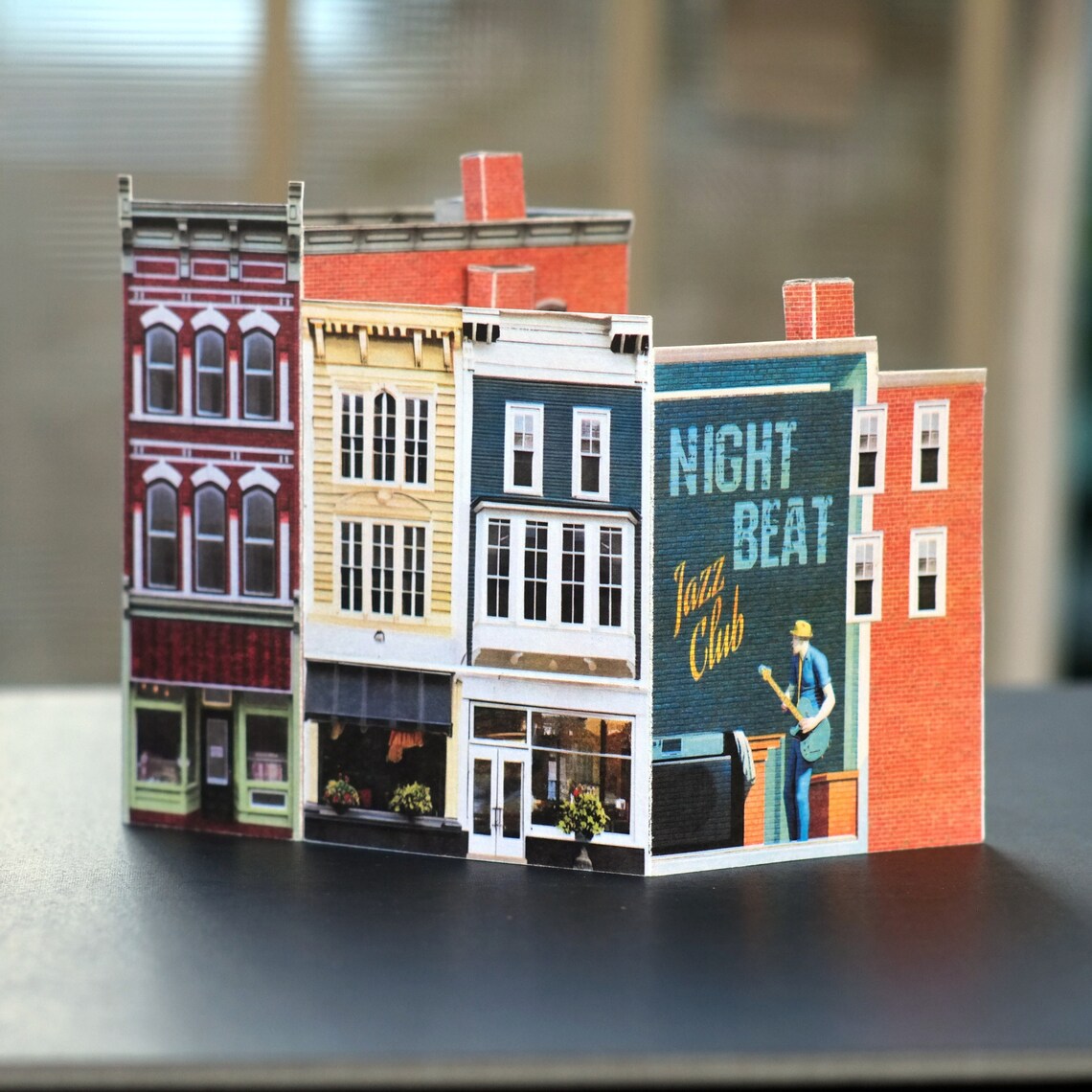 Train Set Scenery USA Paper Models Miniature Paper Houses Realistic ...