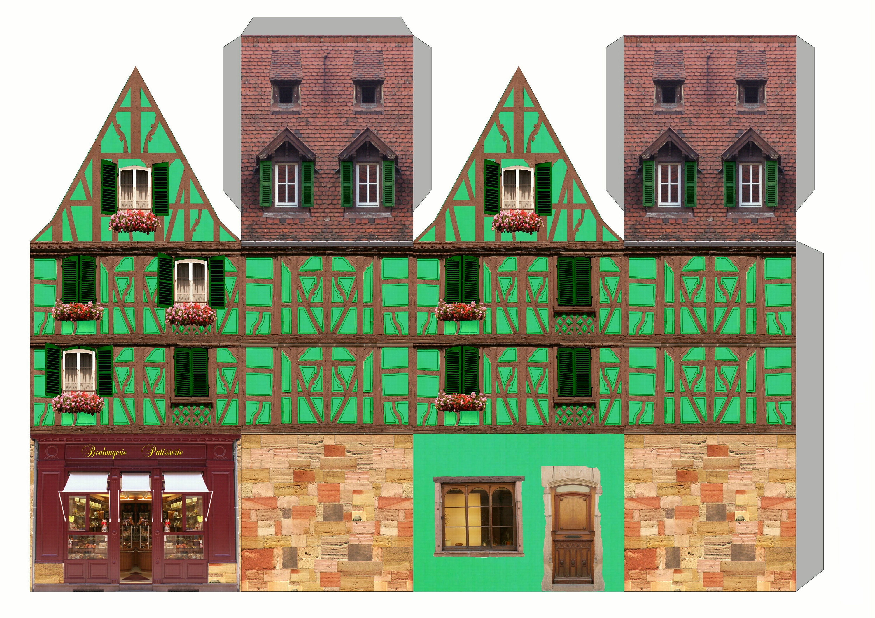 French Castle Paper Model, Paris Architecture, Europe Paper Houses ...