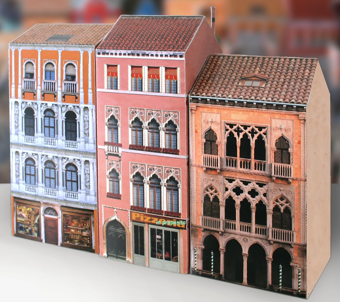DIY Printable Paper House Kit of Venice Italy. Easy Paper Buildings ...