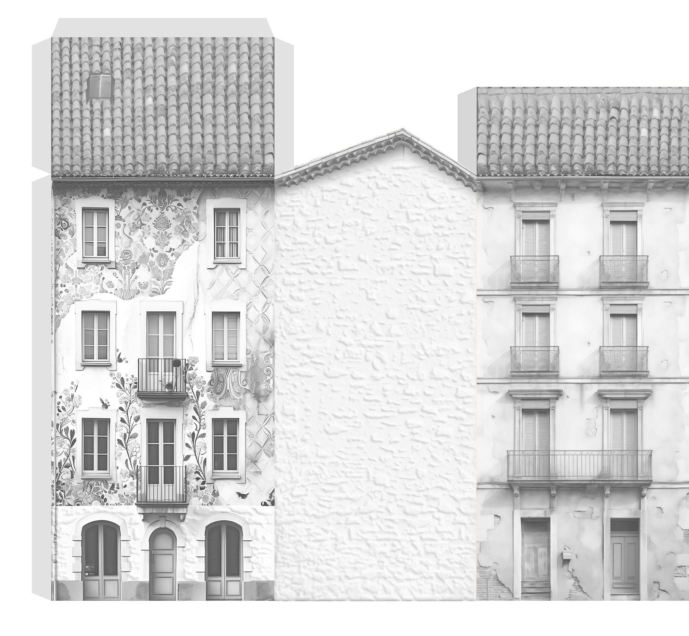Easy, Cut and Paste Paper House of South of France, Pretty Paper ...