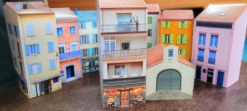 Paper House Miniatures of Famous Mediterranean Sea Village of Collioure ...