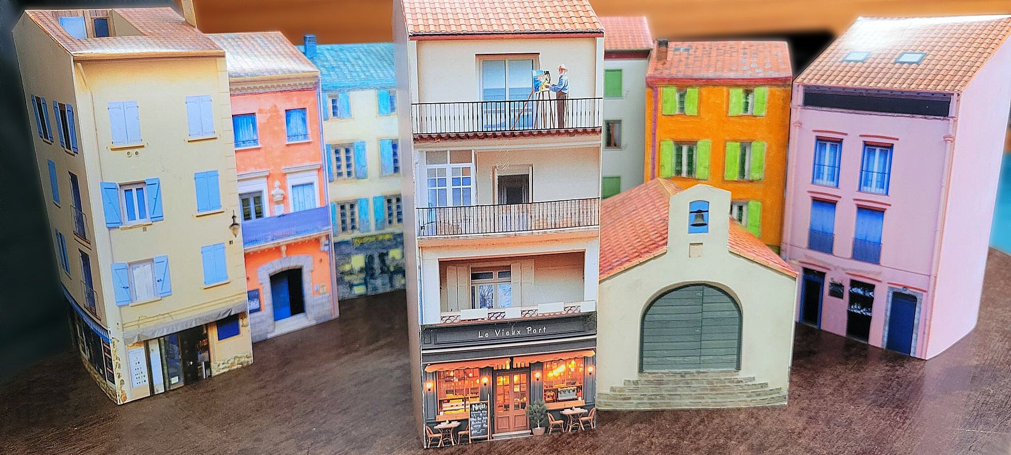 Paper House Miniatures of Famous Mediterranean Sea Village of Collioure ...