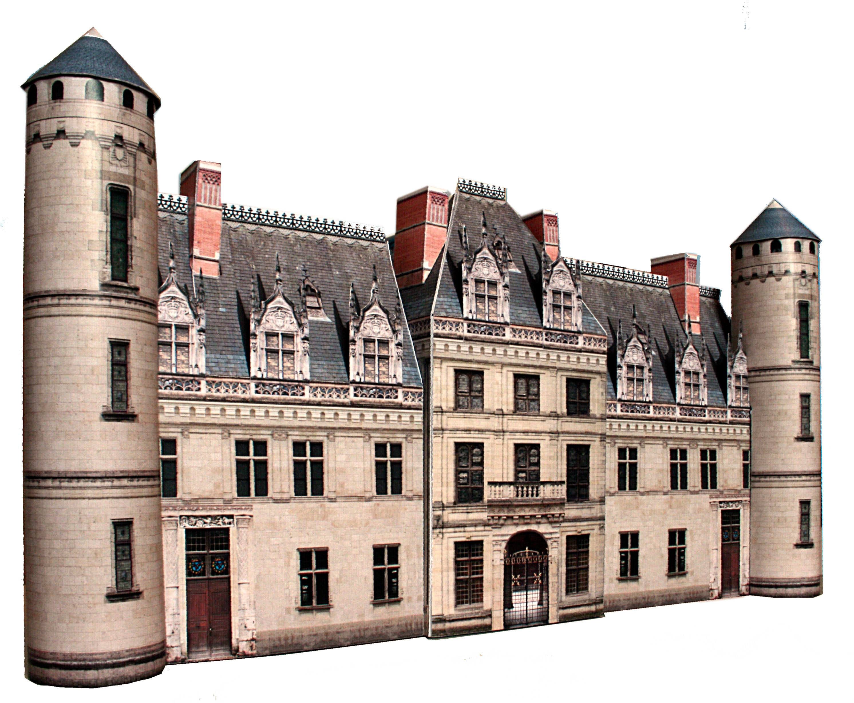 French Castle Paper Model, Paris Architecture, Europe Paper Houses ...