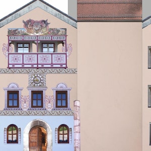 Papercraft & Coloring Kit: 6 Tyrolean Austrian Houses. Printable 3D ...