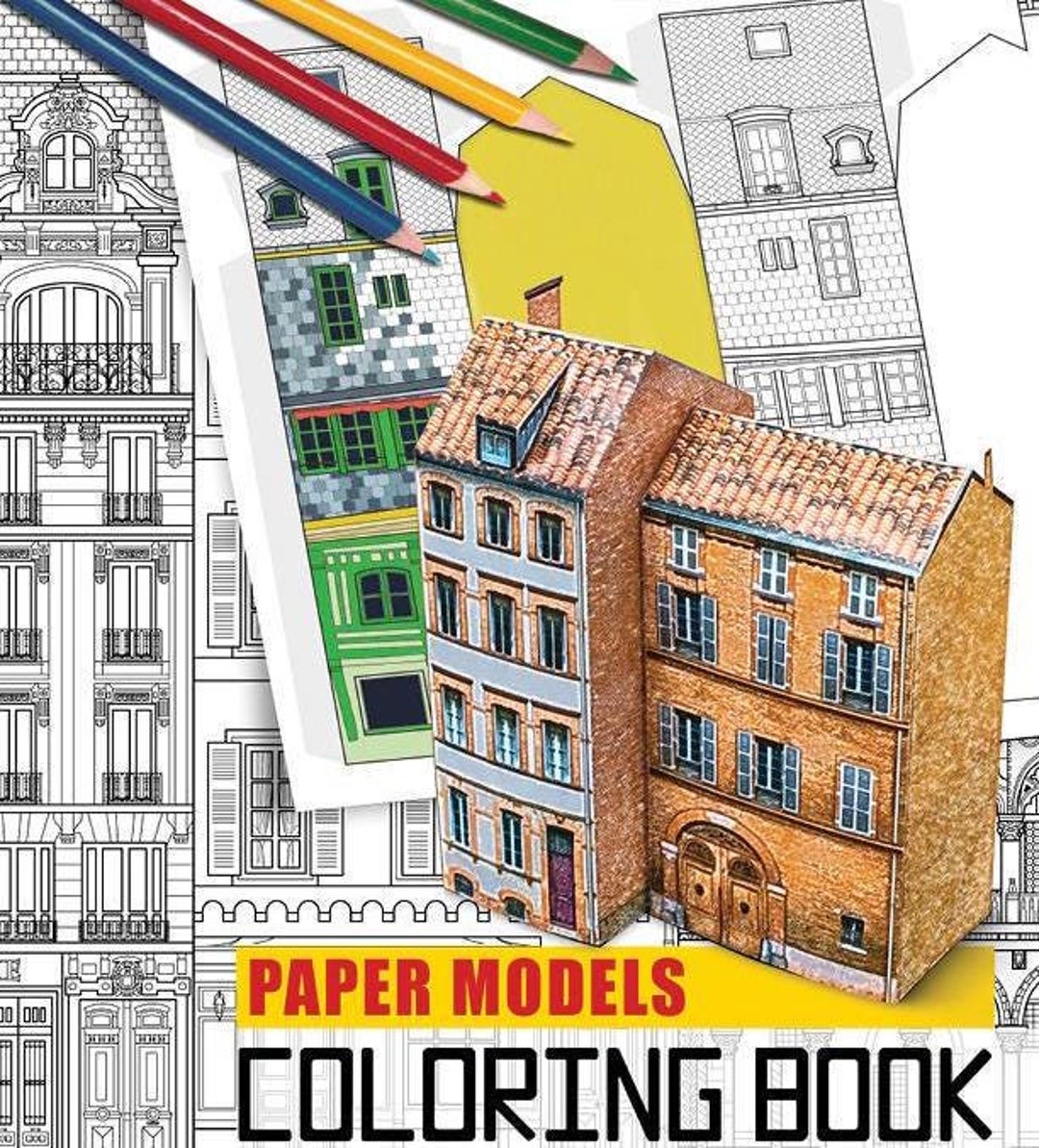 Papercraft & Coloring Kit: Toulouse, South West France. Cut, Fold and ...
