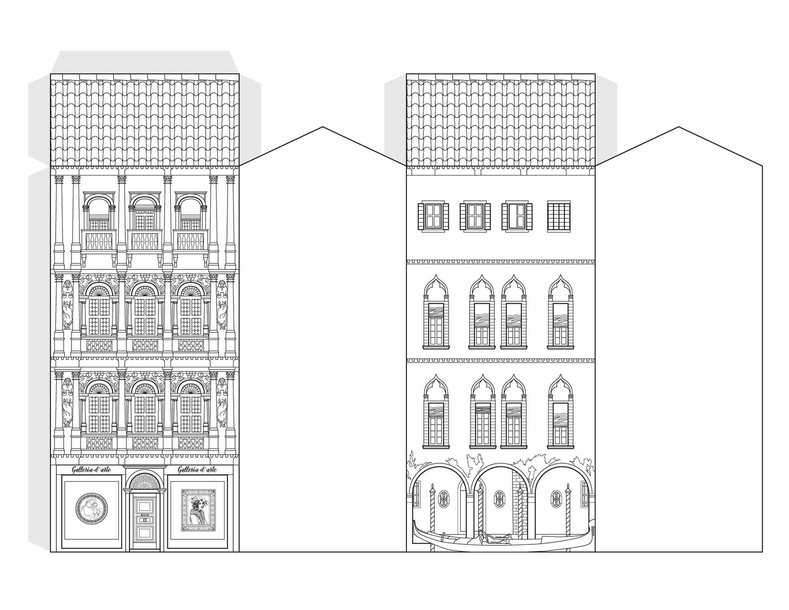 DIY Printable Paper House Kit of Venice Italy. Easy Paper Buildings ...