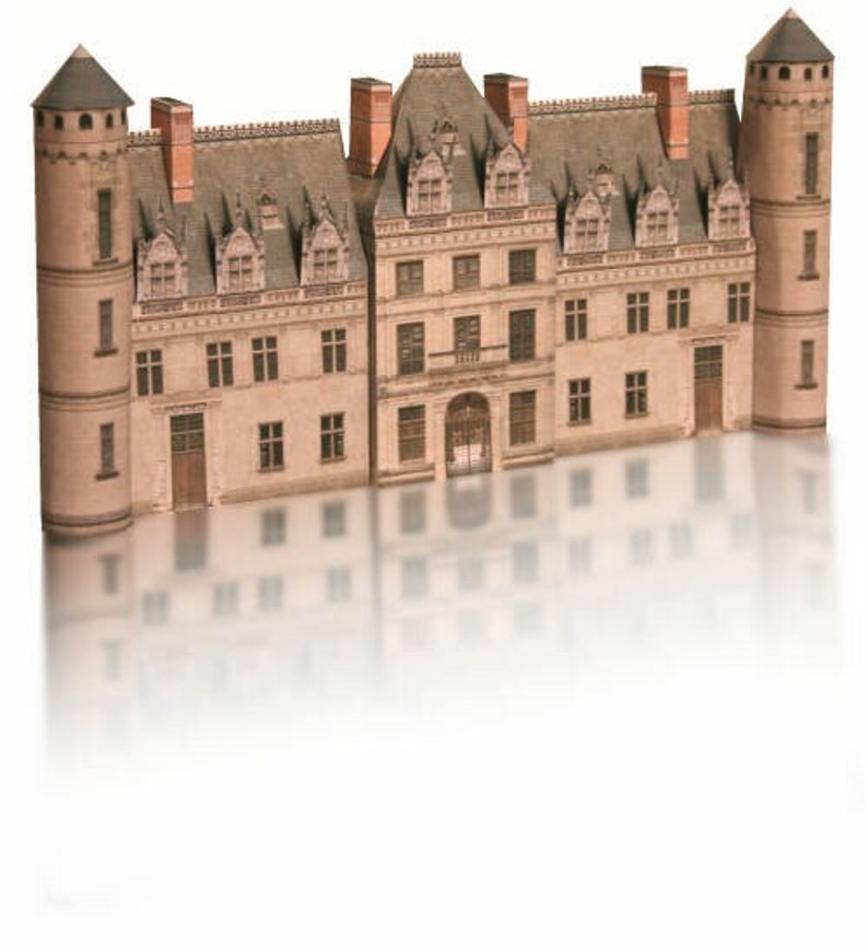 French Castle Paper Model - Castle Printable Papercraft - Loire France ...
