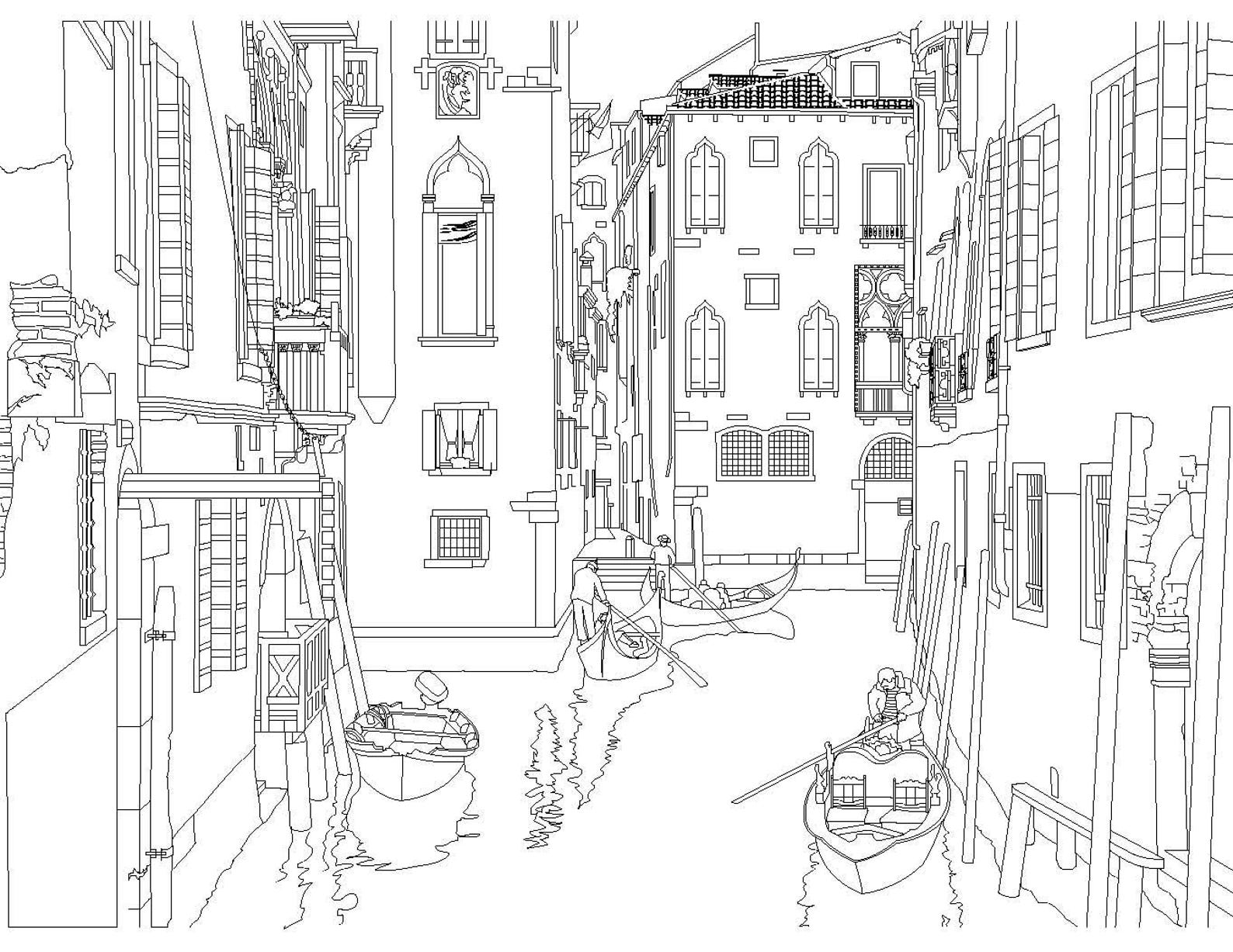 3 Colorful Paper Houses Realistic Venice, Italy Models 3 Matching ...