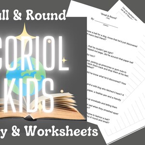 Small and Round Story With Worksheet - Etsy