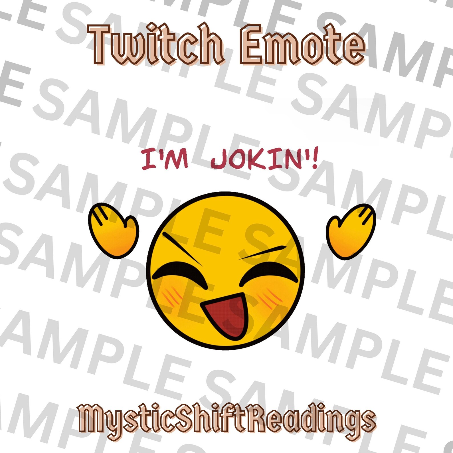 I'm Jokin'! Emote, GIF Emotetwitch / Discord GIF Emote, Meme Emote ...