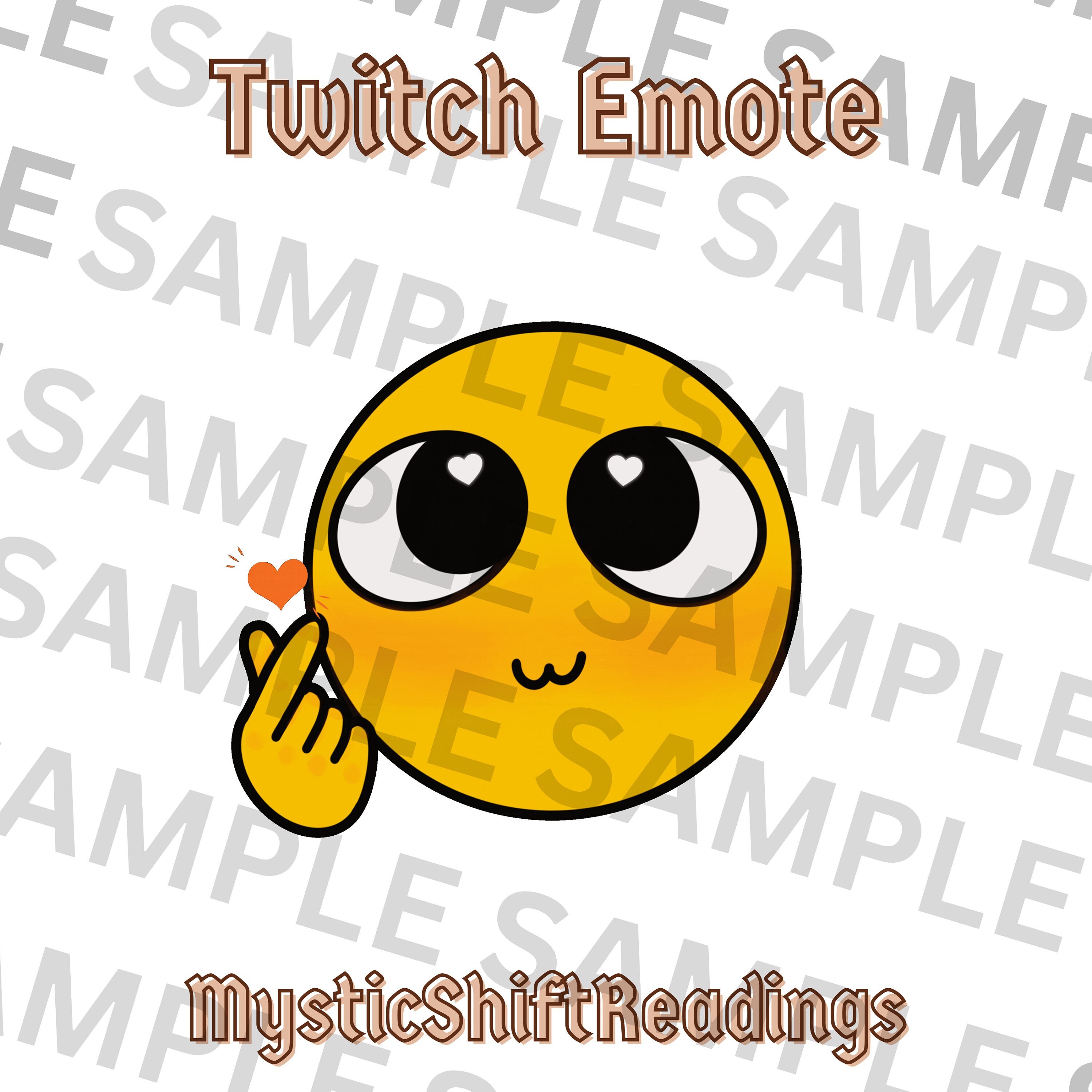 Finger Heart Emoji Emote, Twitch / Discord Gif Emote, Heart GIF Emote, Twitch Stream, Streamer ...