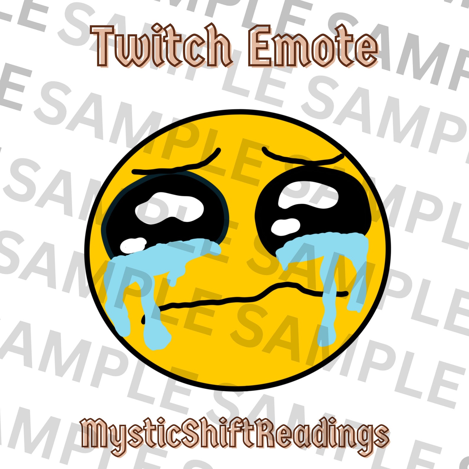 Crying Emoji, Twitch / Discord Emote, Cry Emote, Sad Emote, Sadge, Meme ...