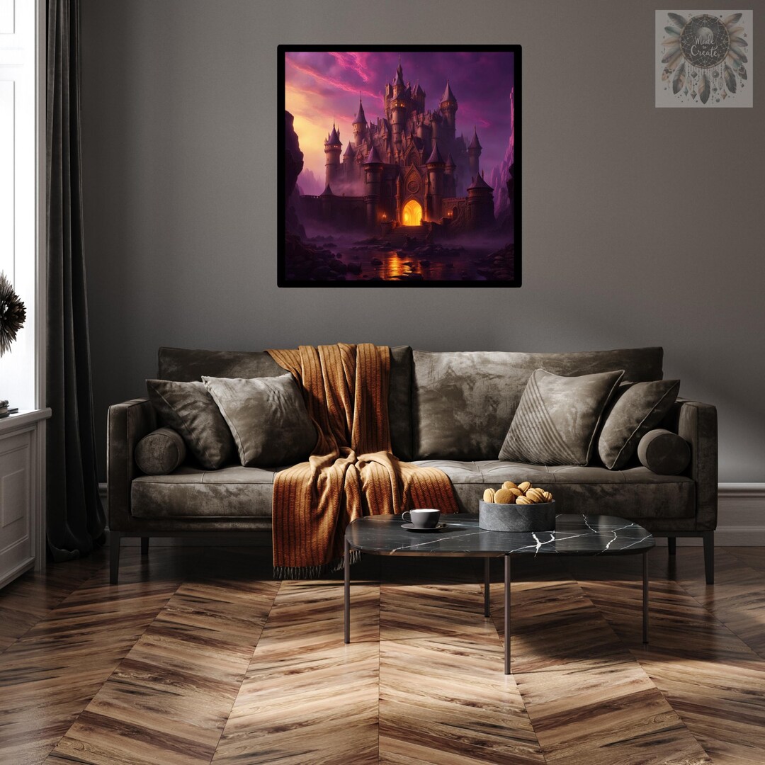 Enchanting Gothic Castle Art Print Mystical Fantasy Digital Print - Etsy