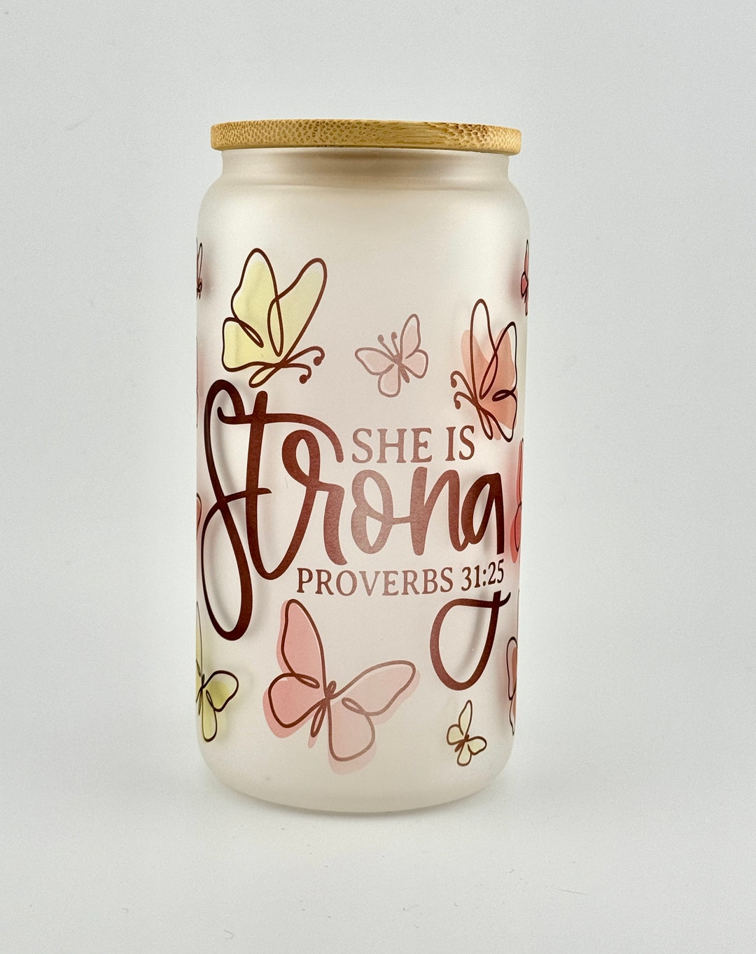 Bible Verse Glass Cup - Etsy