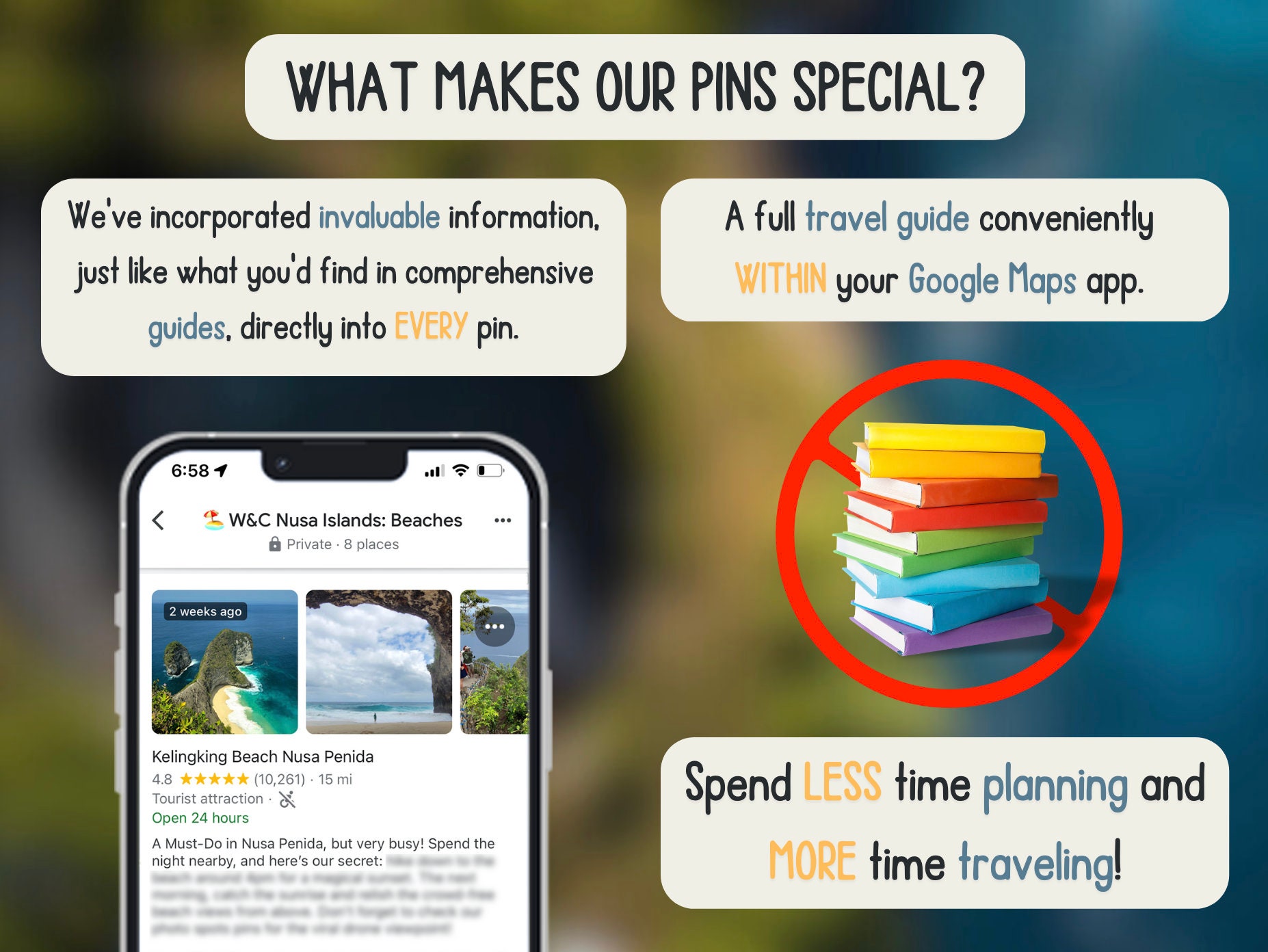 Nusa Penida Bali Google Maps Travel Guide Bundle (50+ Google Maps Pins ...