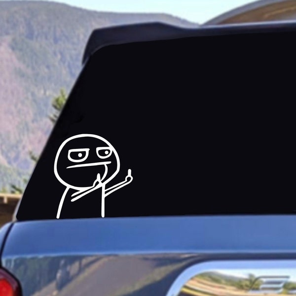 Middle Finger Window Decal - Etsy Singapore
