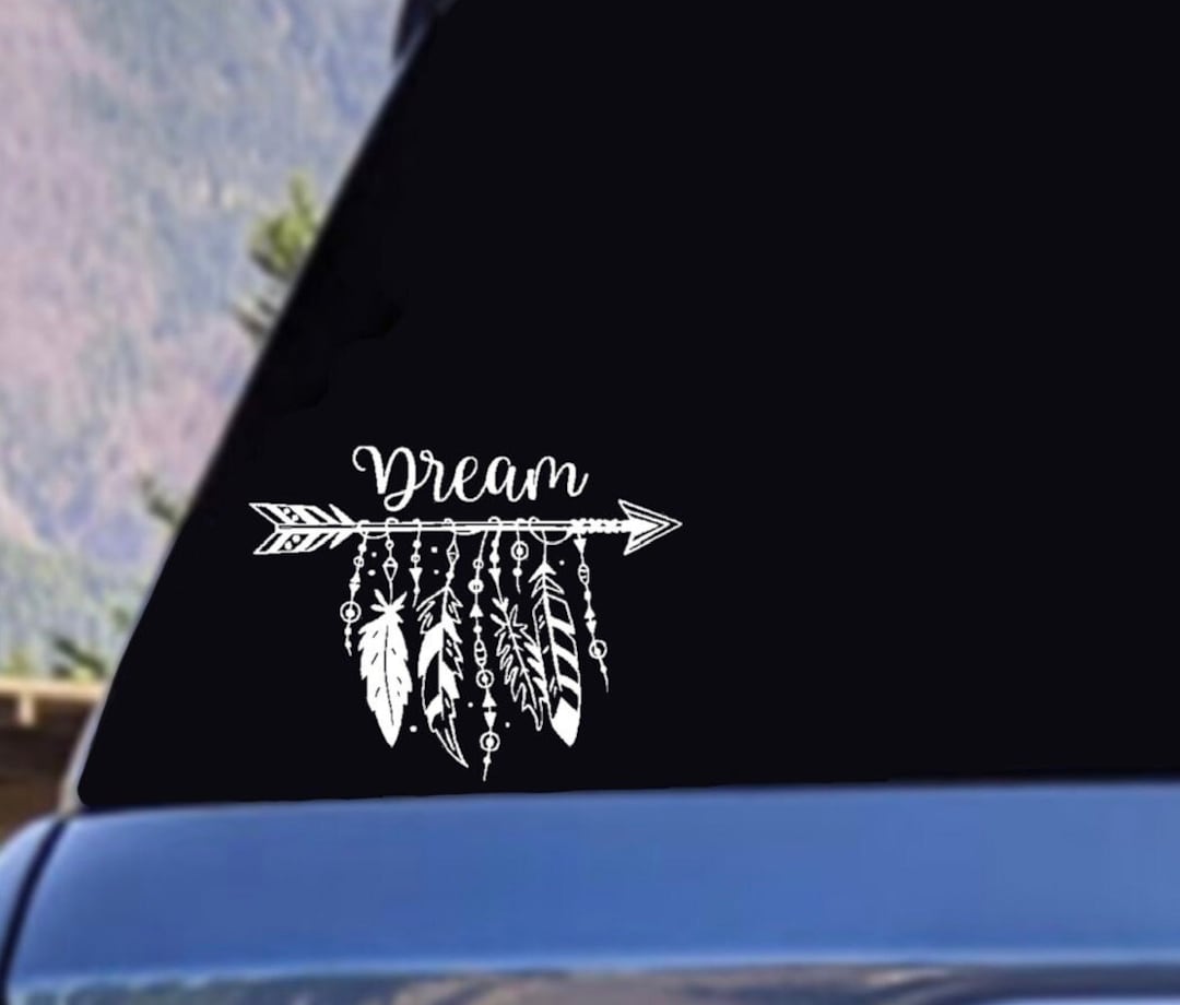 Dreamer Feathers Arrow Car Sticker Truck Decal Car Window Sticker Decal ...