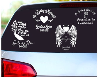 Forever in My Heart Vinyl Decal, Memorial Car Window Sticker, in Loving ...