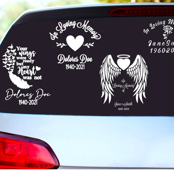 In Loving Memory Car Decal - Etsy