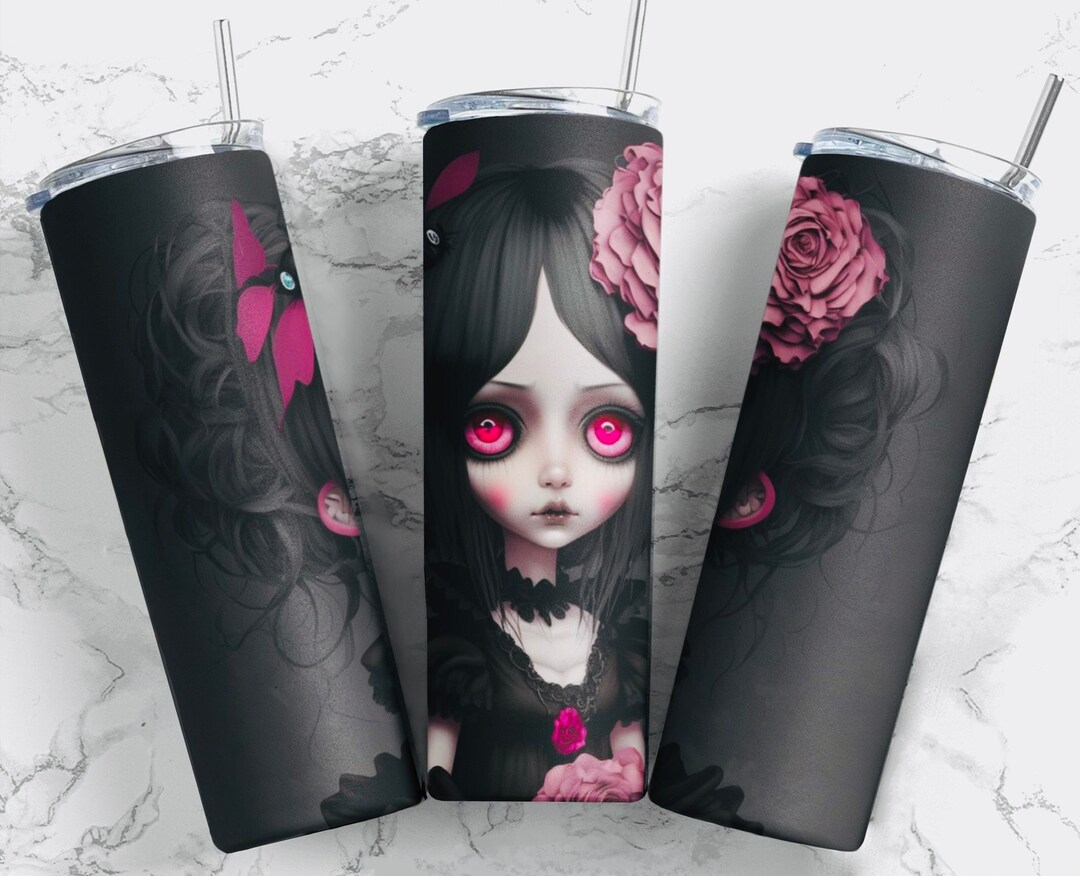 Goth Girl Sublimation Tumbler PNG File Design - Etsy
