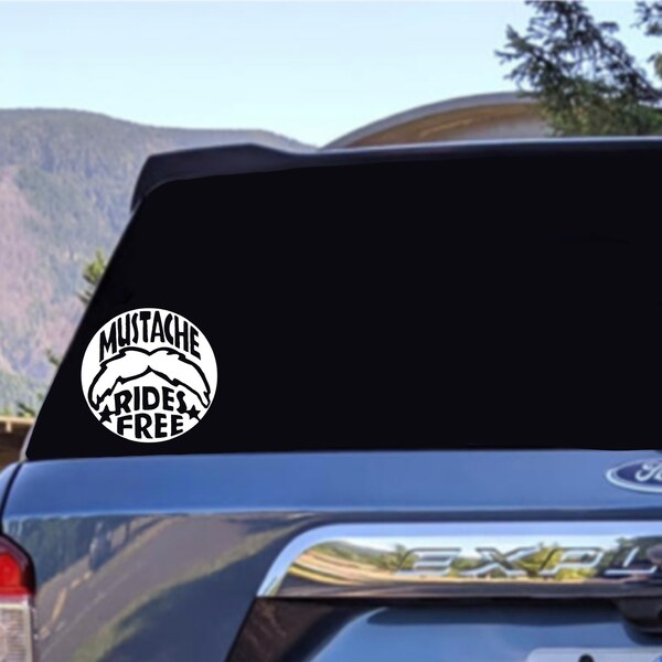 Mustache Car Decal - Etsy