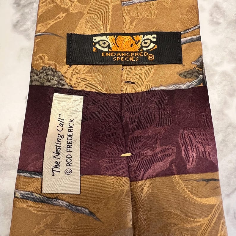 Vintage Rod Frederick Endangered Species “the Nesting Call” Silk ...