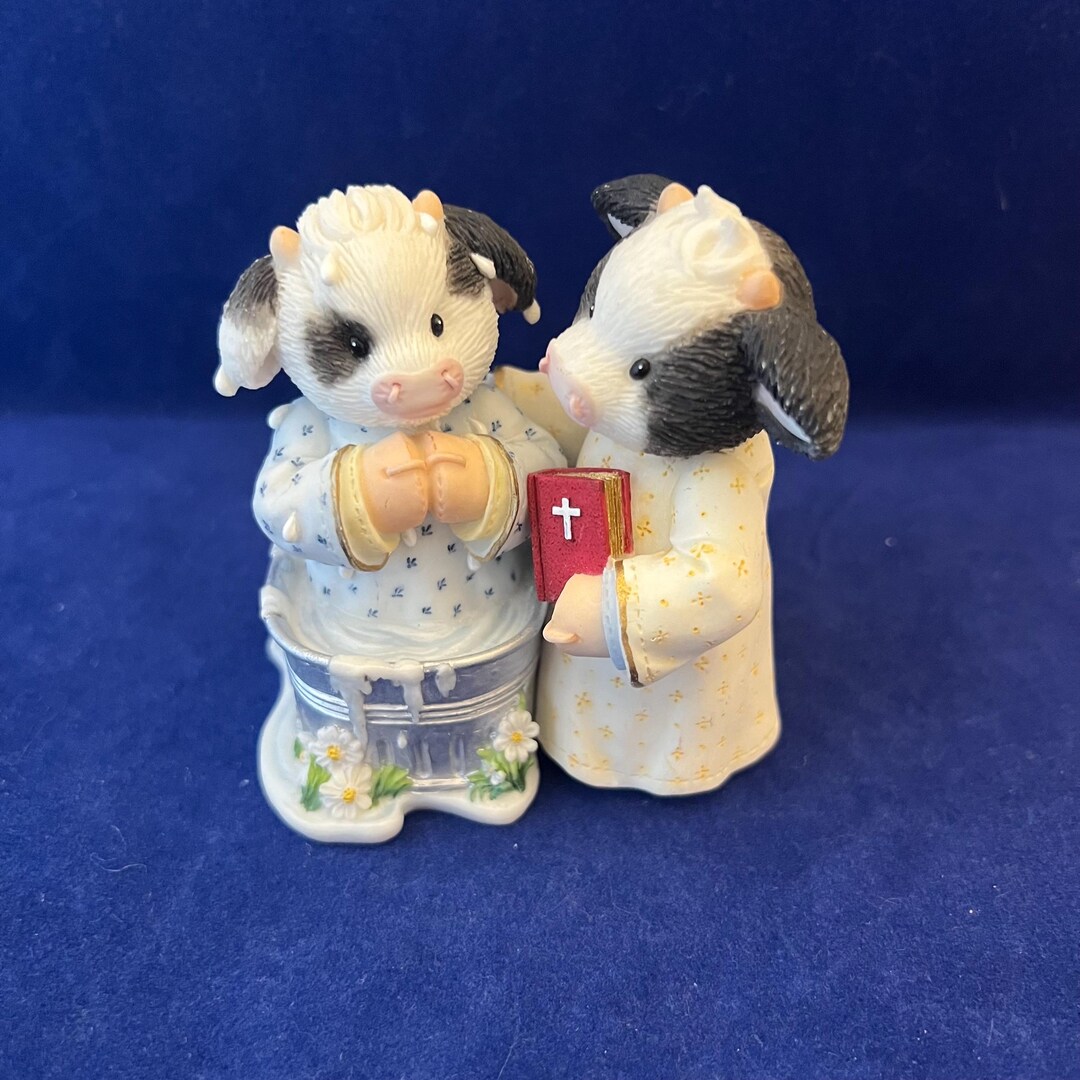 1998 Mary Moo Moos "bless Moo" Baptism Figurine – Cow Preacher With ...