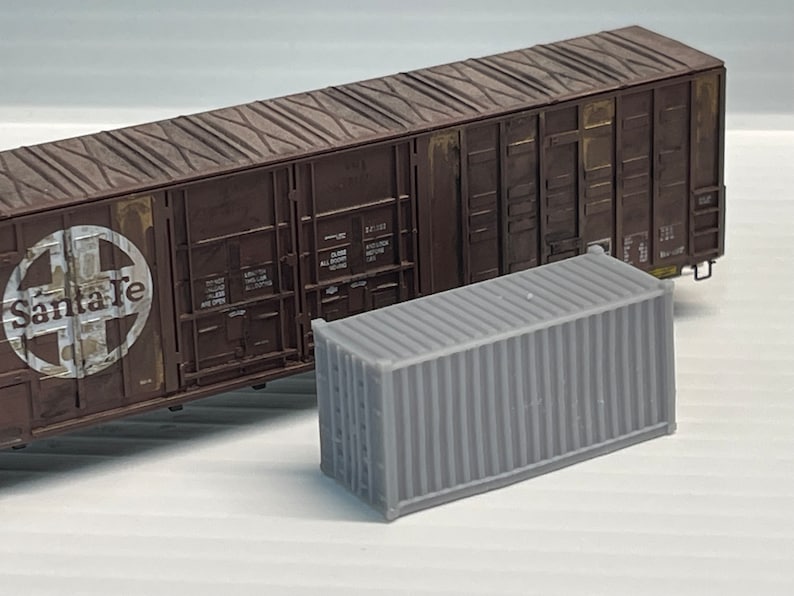 N Scale Shipping Container - Set of 4 - Etsy