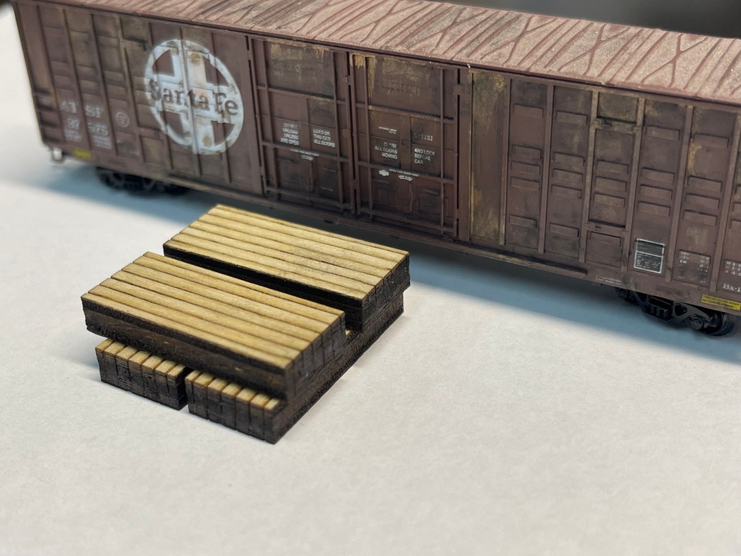 N Scale Wood Stack - Set of 4 - Etsy