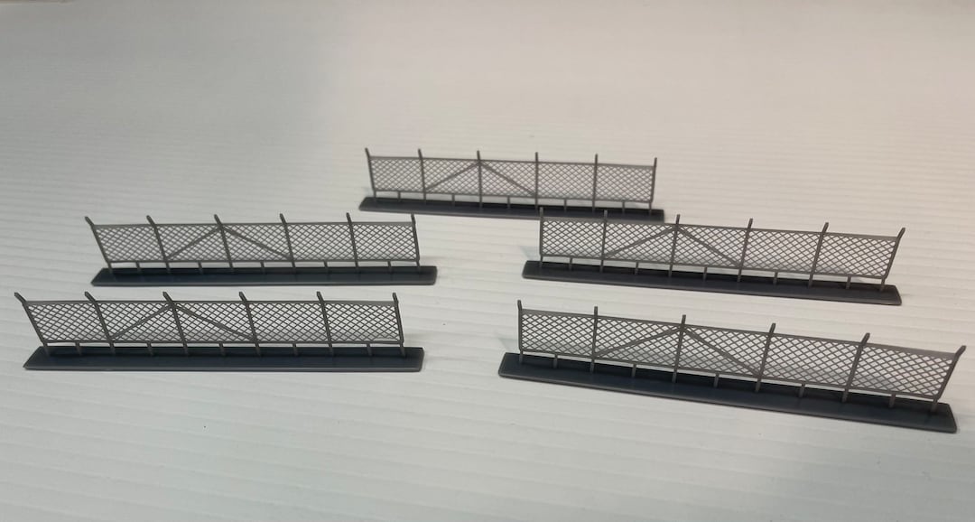 N Scale Chain Link Fence - Set of 5 - Etsy