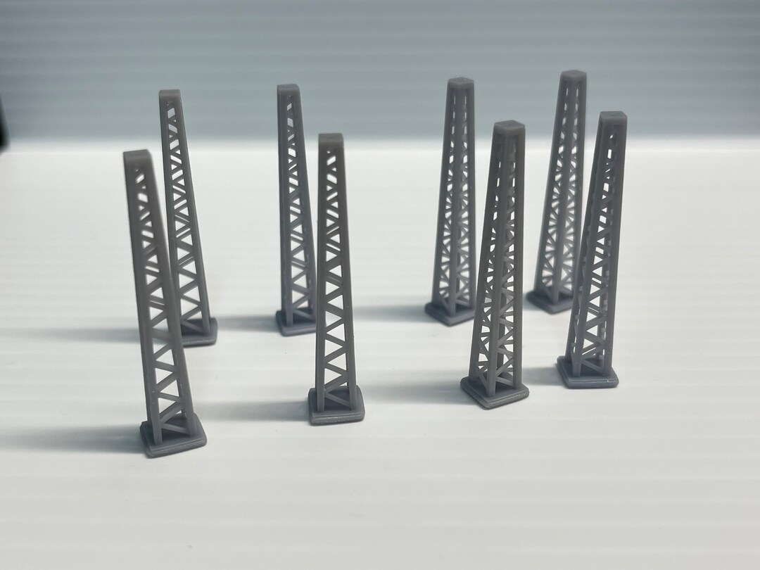 N Scale Electric Line Tower - Set of 8 - Etsy