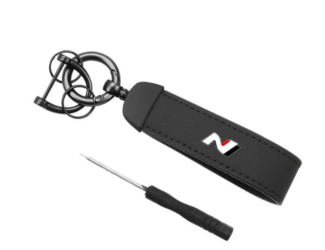 HYUNDAI N Black N Line Keychain Car Key Ring Keyfob for Elantra Sonata ...