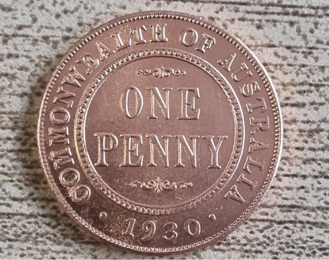 Australian 1930 One Penny KGV Collection Filler Coin Token - Etsy Australia