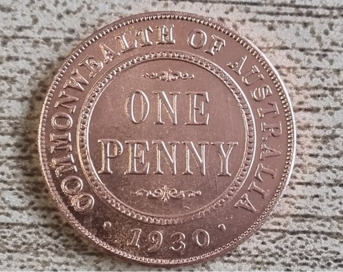 Australian 1930 One Penny KGV Collection Filler Coin Token - Etsy